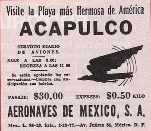Así promocionaban en el mundo a Acapulco en los años 50's